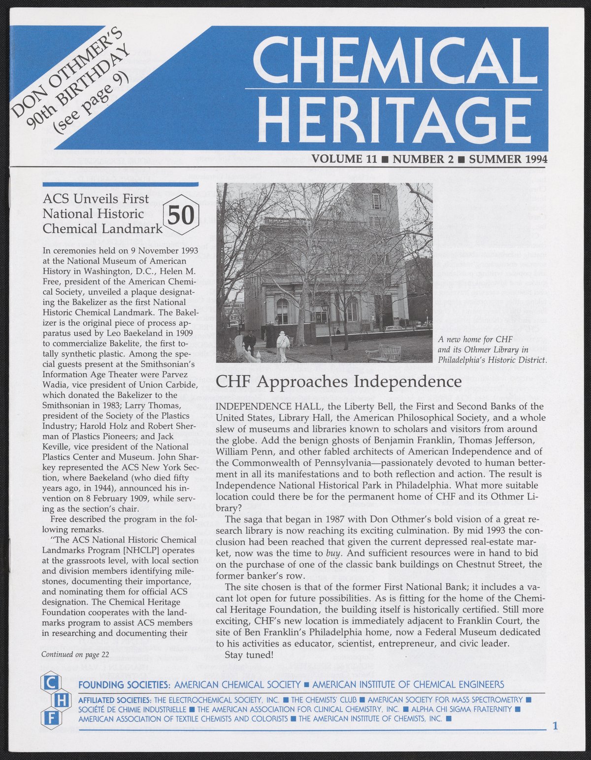 Chemical Heritage, Volume 11 Number 2 - Science History Institute Digital Collections