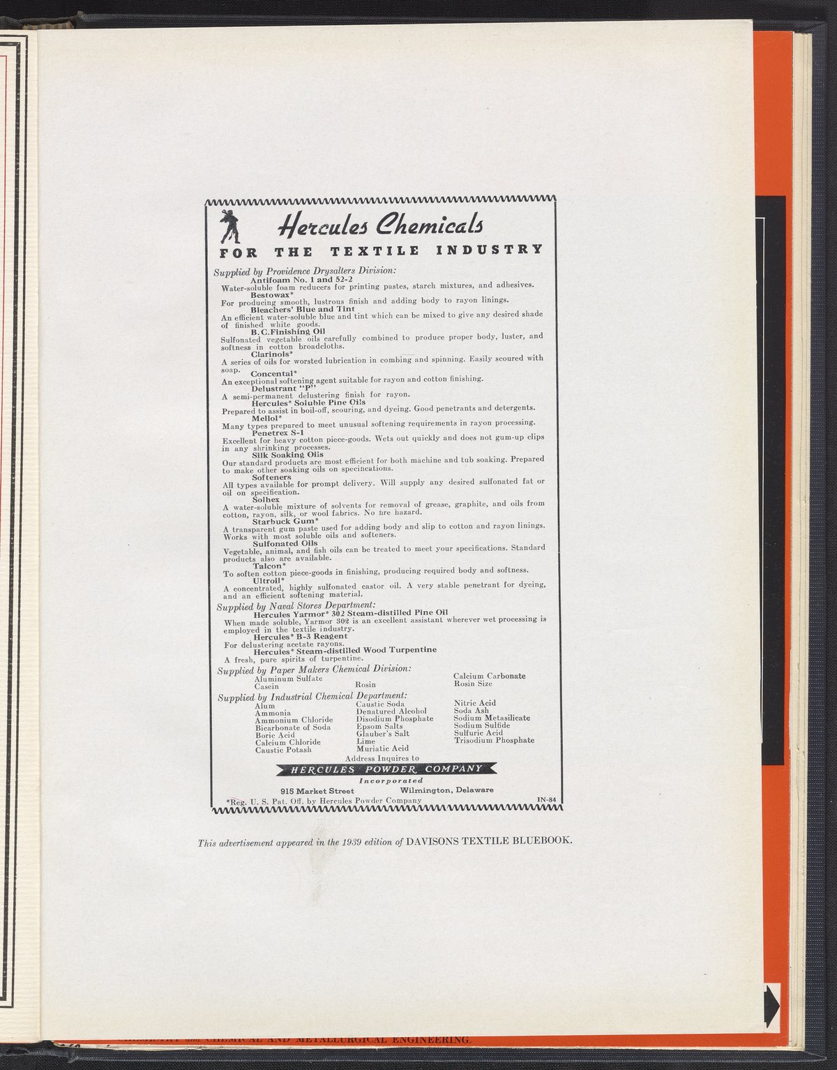 Hercules Chemicals for the Textile Industry - Science History Institute ...