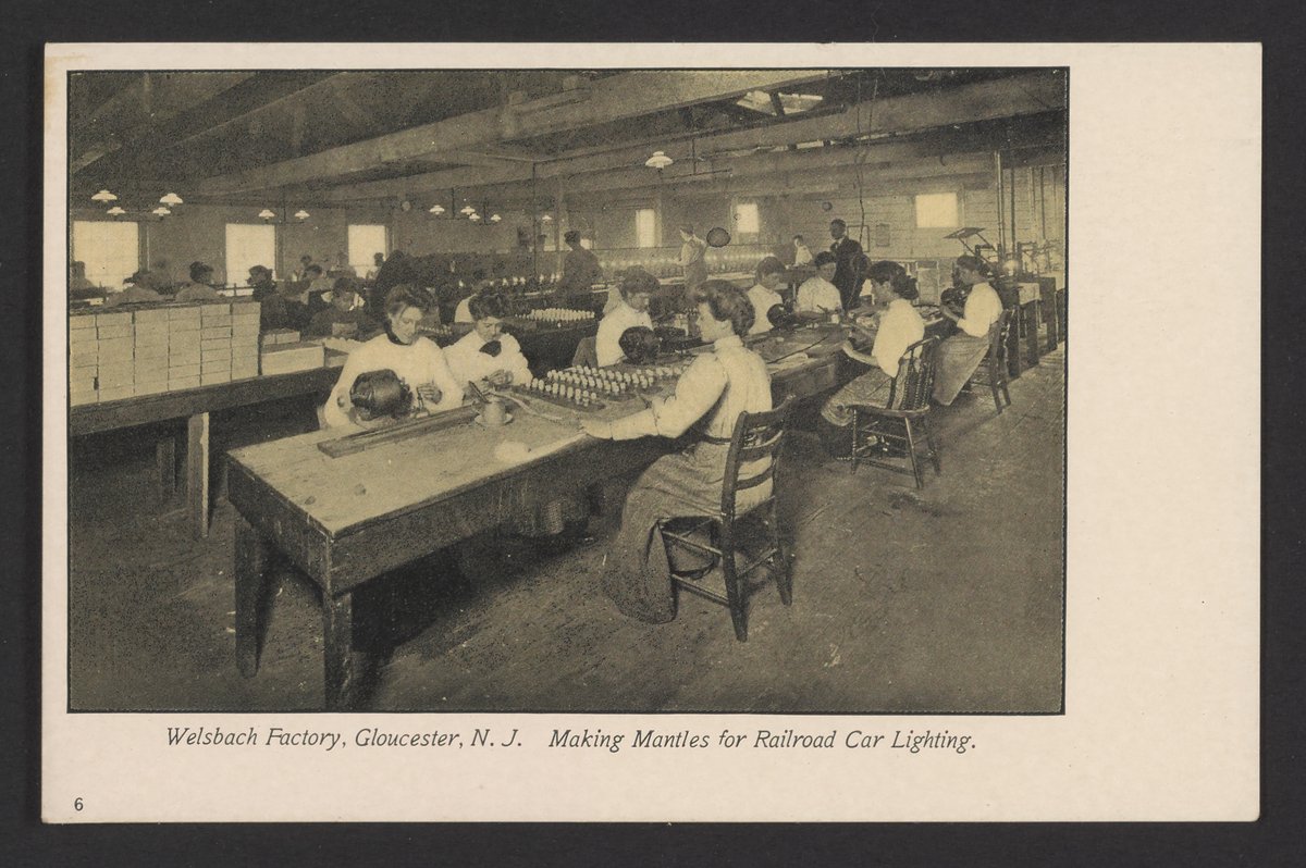 Set of Postcards depicting the Welsbach Factory in Gloucester, New ...