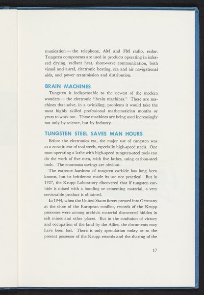 Tungsten, the Story of an Indispensable Metal - Science History ...