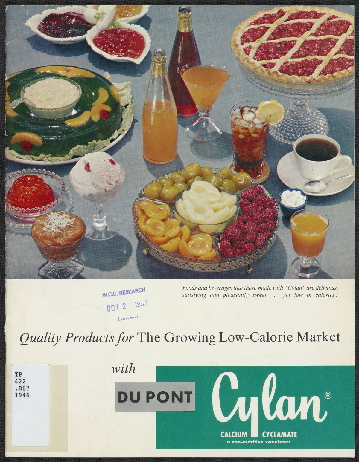 Quality products for the growing low- calorie market with Du Pont Cylan ...