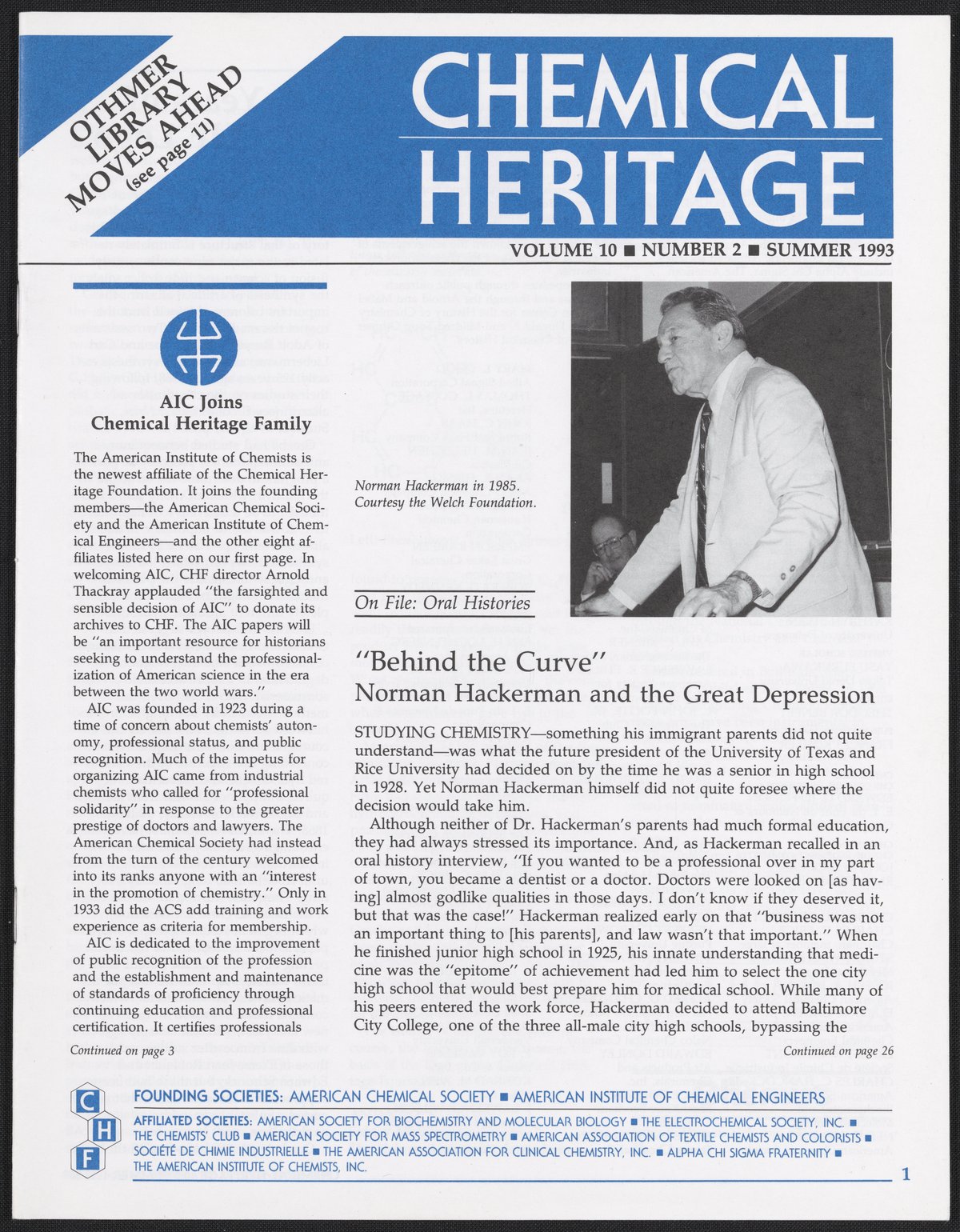 Chemical Heritage, Volume 10 Number 2 - Science History Institute Digital Collections