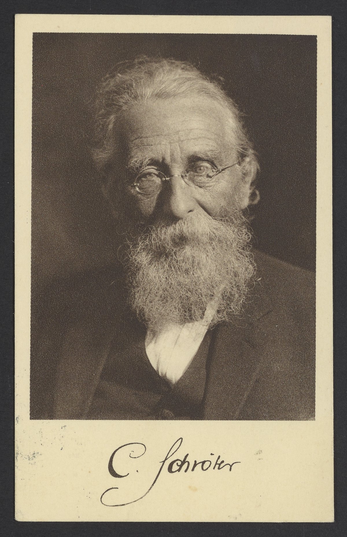 Postcard from Carl Schröter to Georg Bredig - Science History Institute ...