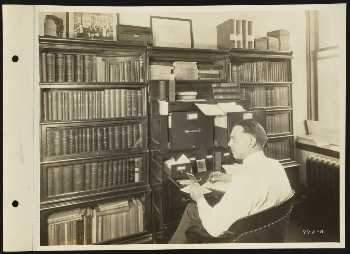 Dudley Kimball French at Dearborn Chemical Company offices - Science ...