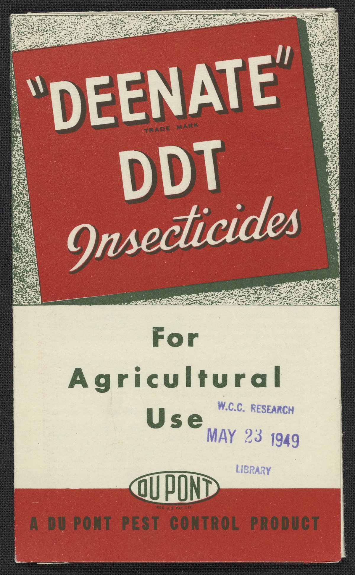 "Deenate", DDT insecticides for agricultural use - Science History ...