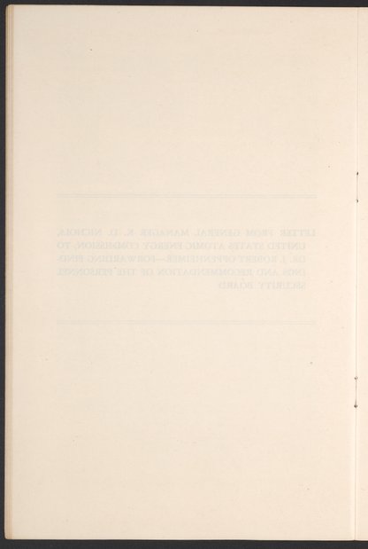 In the Matter of J. Robert Oppenheimer: Texts of Principal Documents ...