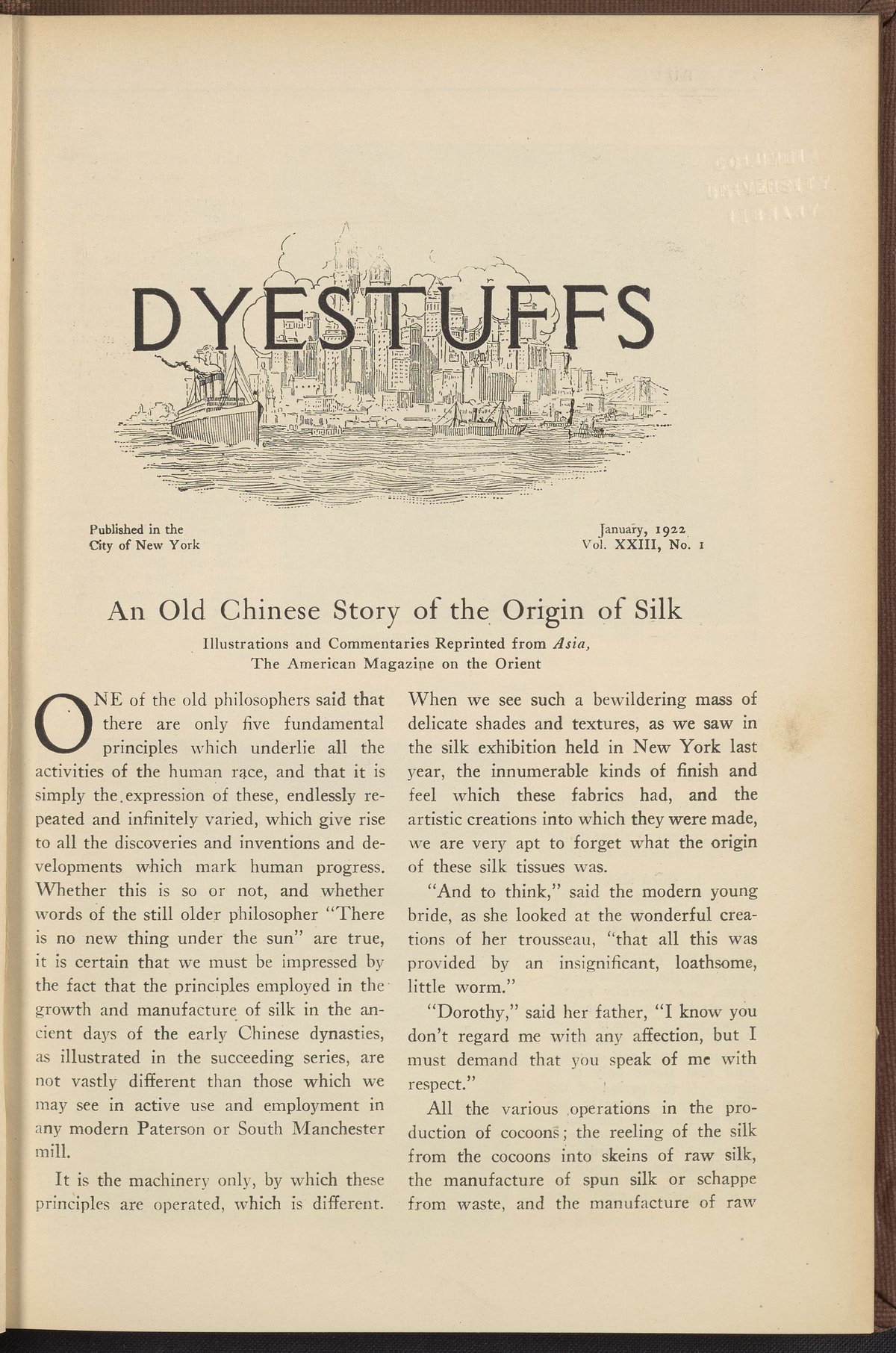 Dyestuffs, Volume 23 Number 1 - Science History Institute Digital ...