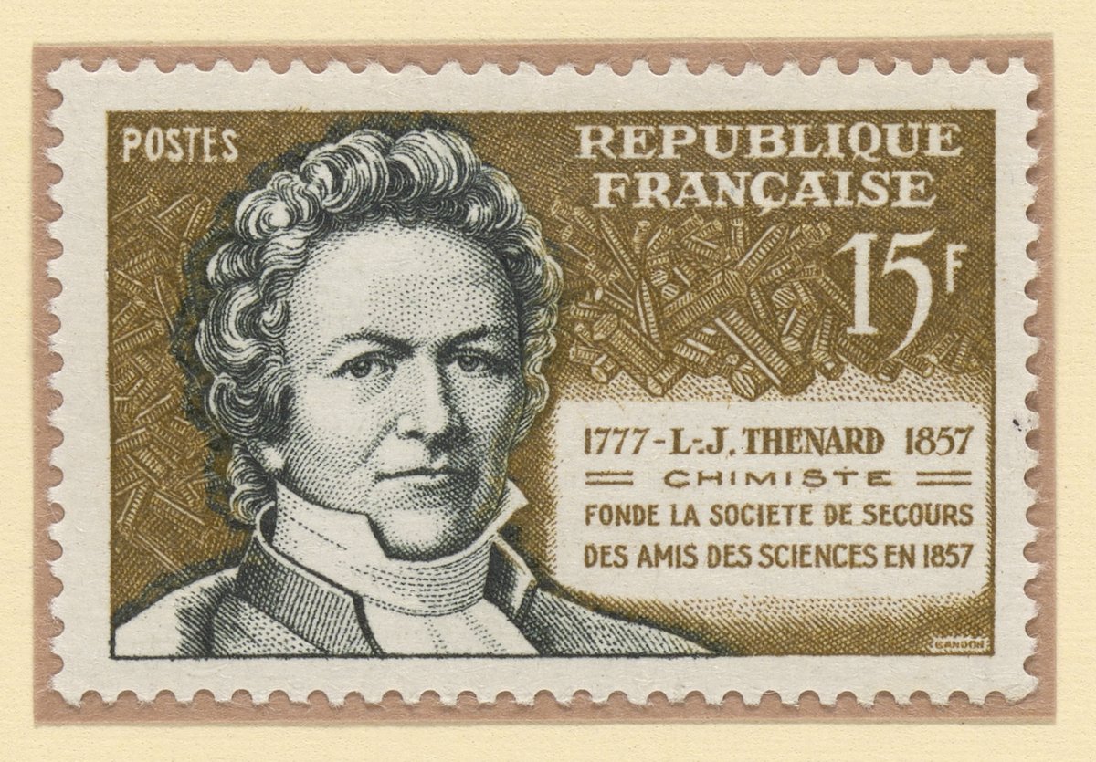 French postage stamp commemorating Louis Jacques Thénard - Science ...
