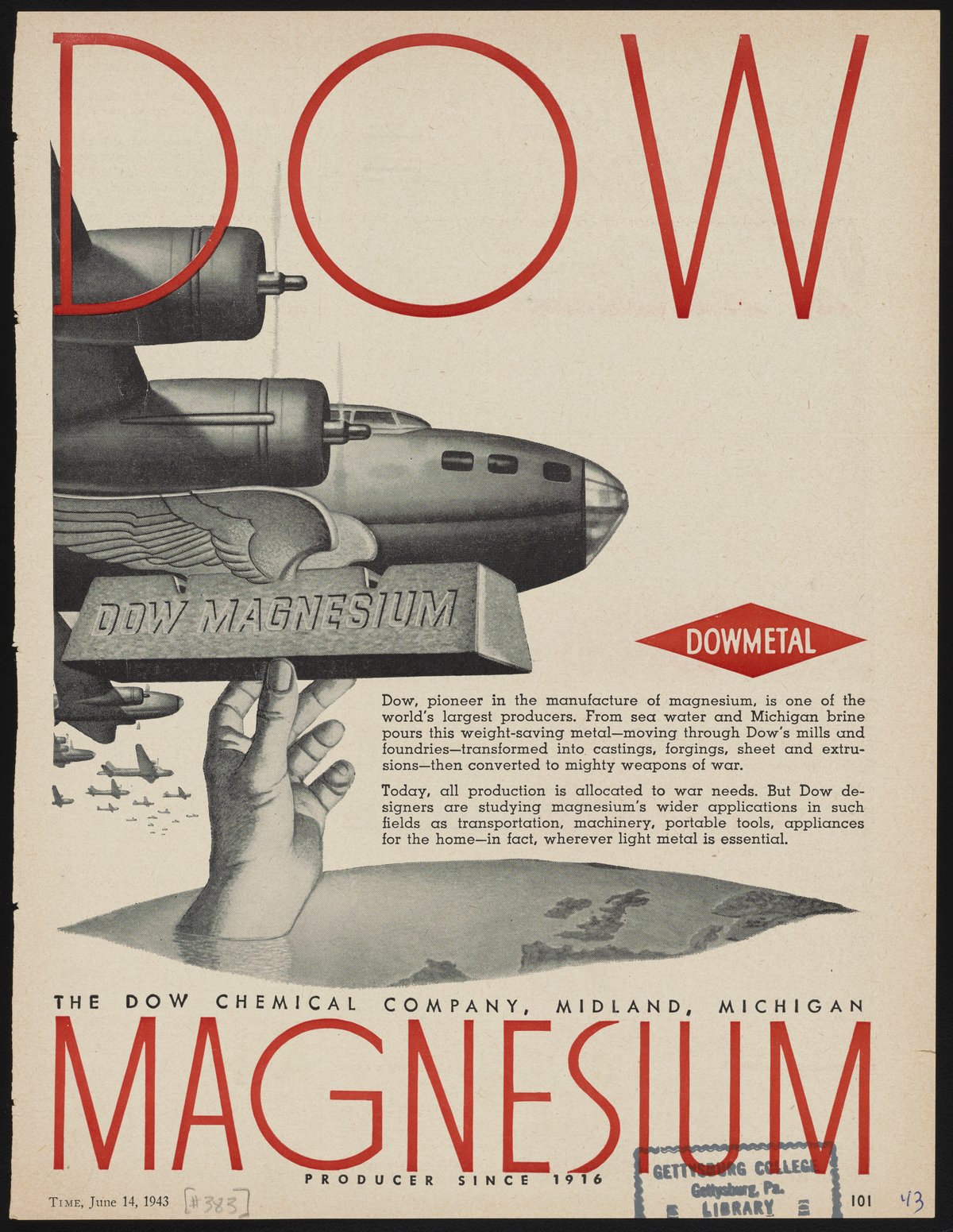 Advertisement for Dowmetal Magnesium - Science History Institute ...