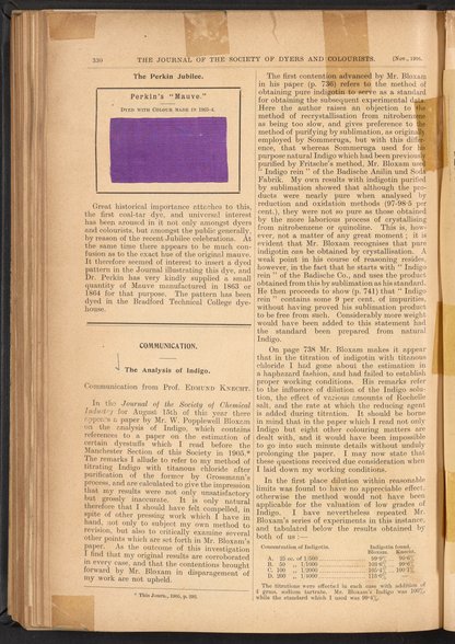 William Henry Perkin- Pioneer in Synthetic Organic Dyes - Science ...