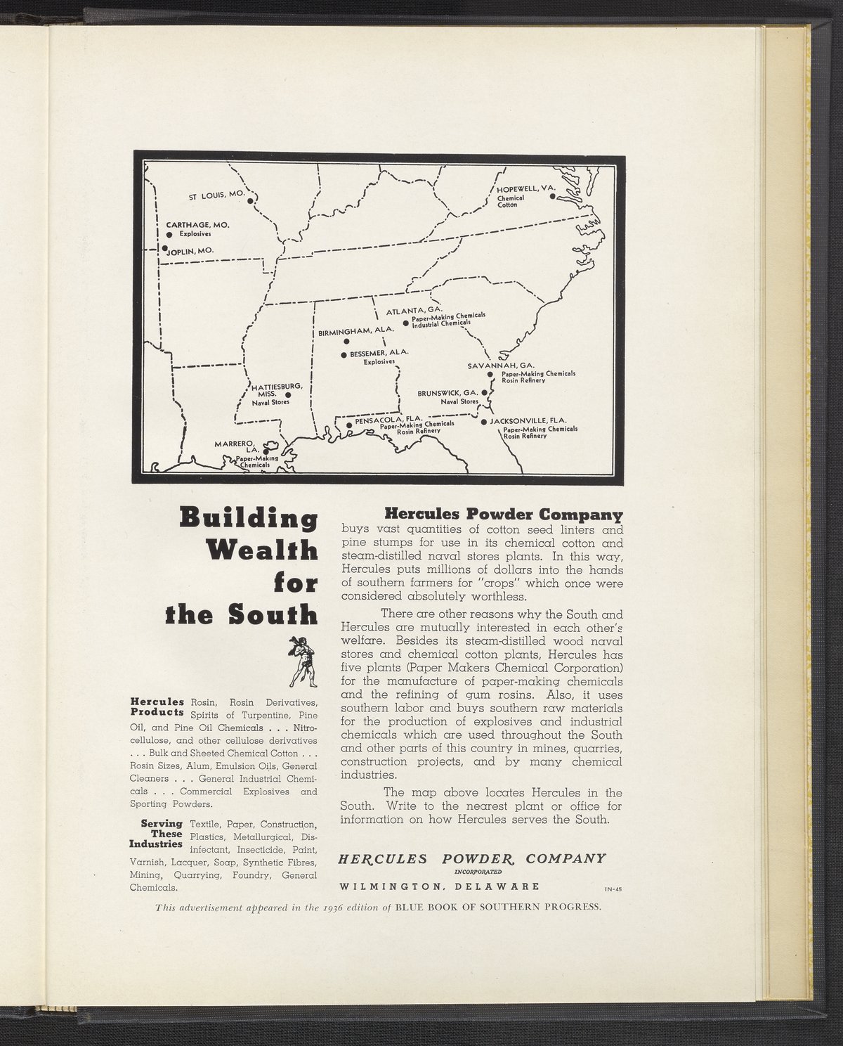 Hercules Powder Company: Building Wealth for the New South - Science ...