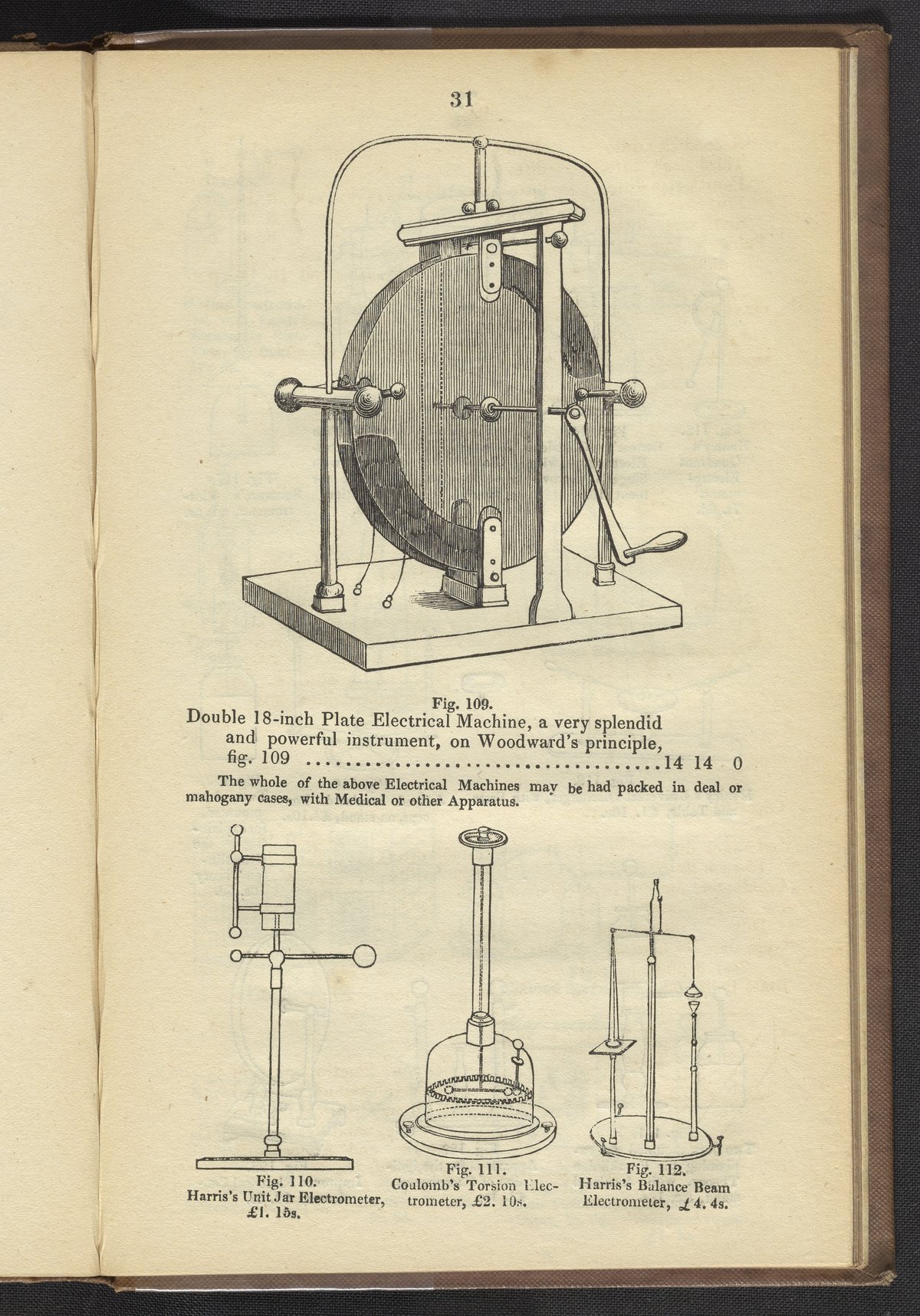Figures 109-112. An Electric Machine and Electrometers - Science ...
