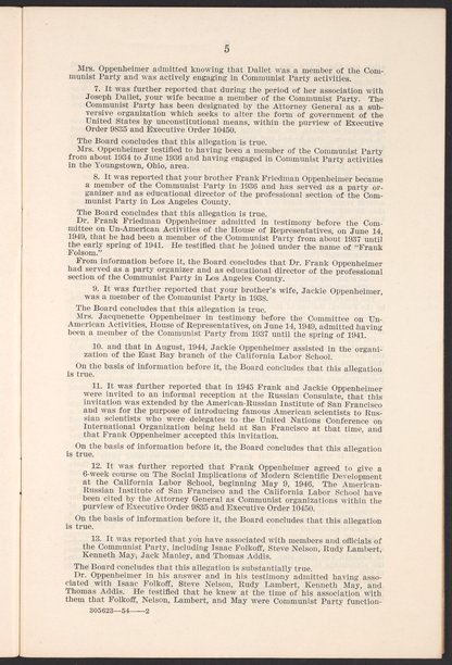 In the Matter of J. Robert Oppenheimer: Texts of Principal Documents ...