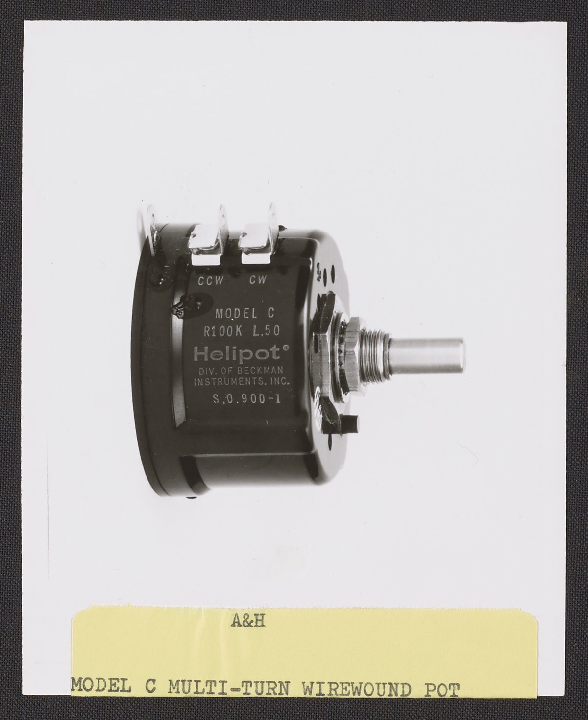 Helipot Model C Multi-Turn Wirewound Potentiometer - Science History ...