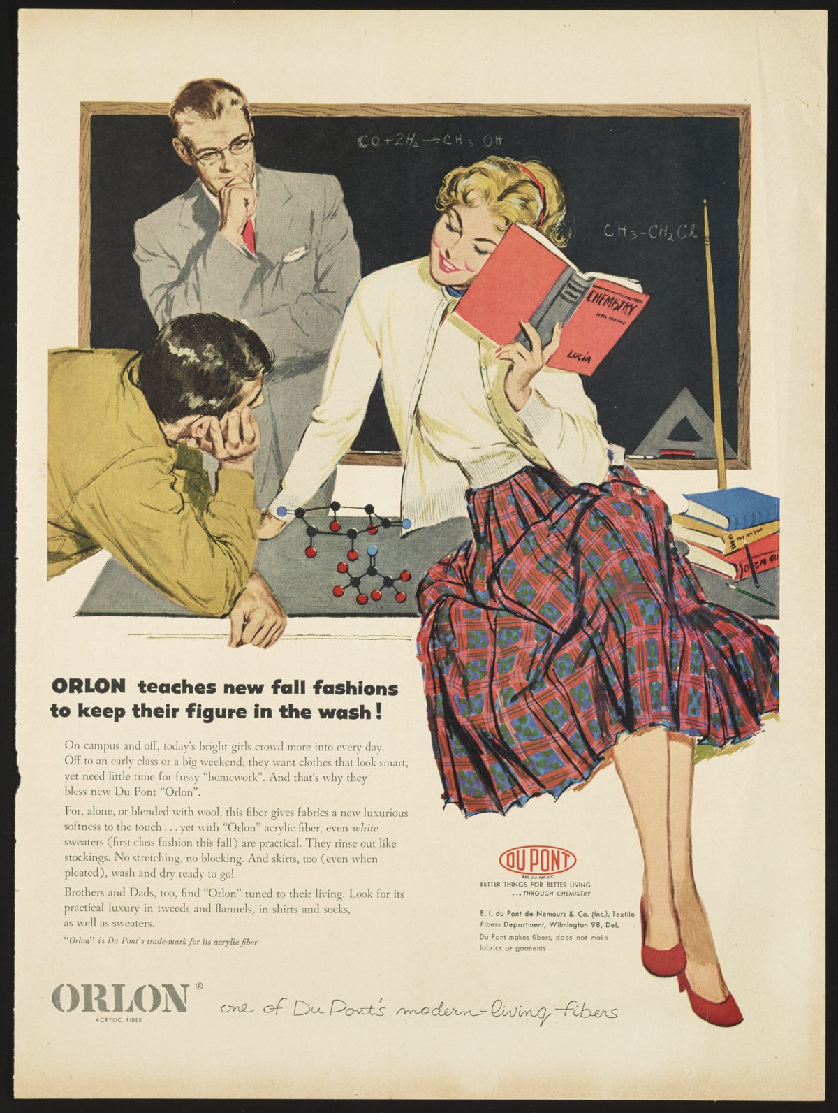 ORLON teaches new fall fashions to keep their figure in the wash ...