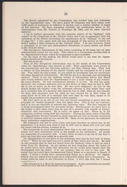 In the Matter of J. Robert Oppenheimer: Texts of Principal Documents ...