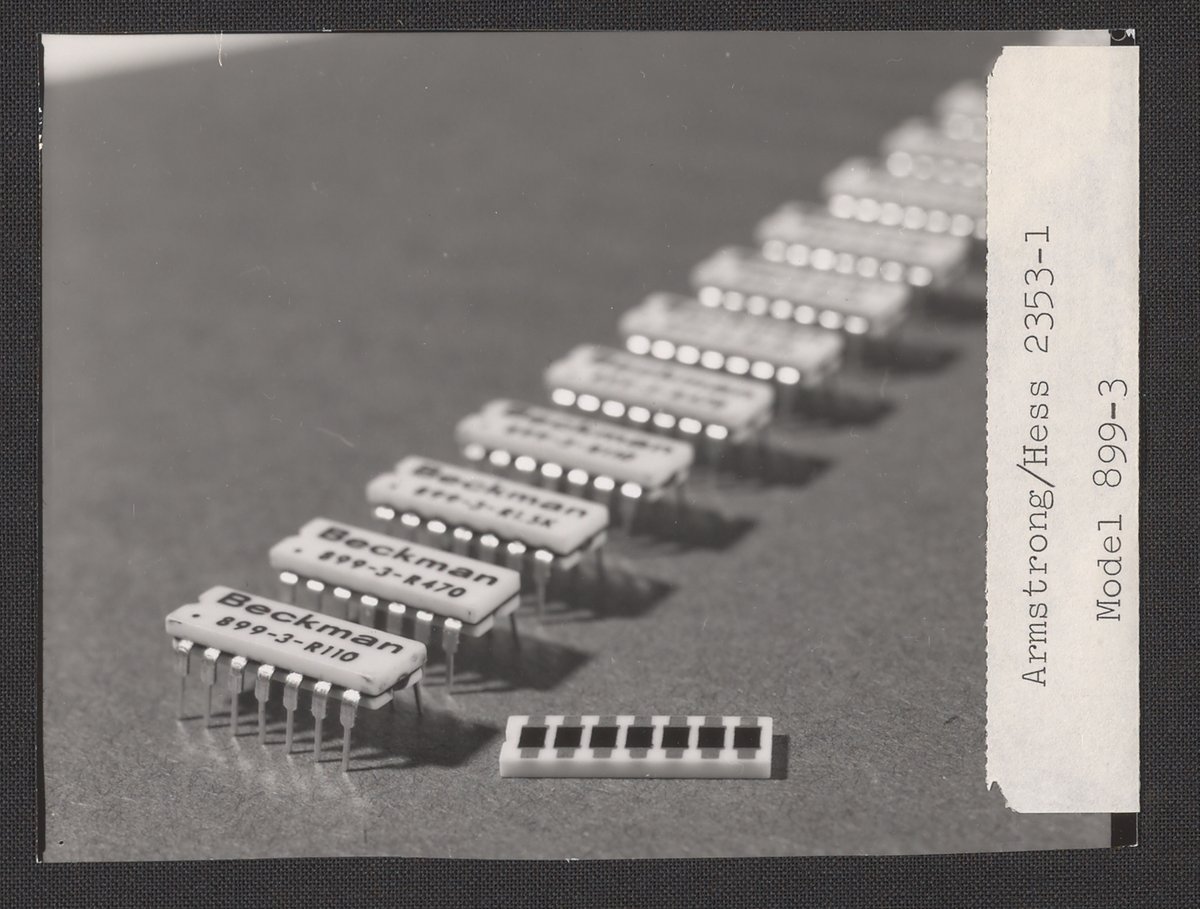 Row of Beckman Model 899-1 Resistor Network microcircuits - Science ...