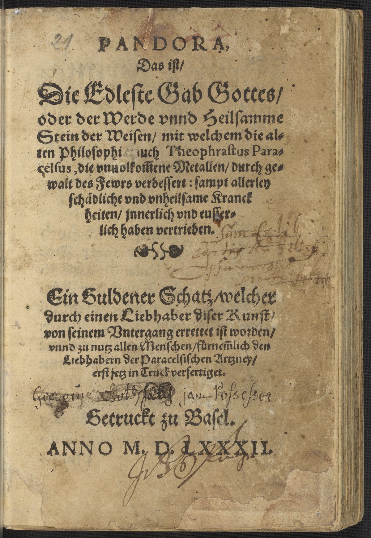 Pandora, das ist, Die edleste Gab Gottes - Science History Institute ...