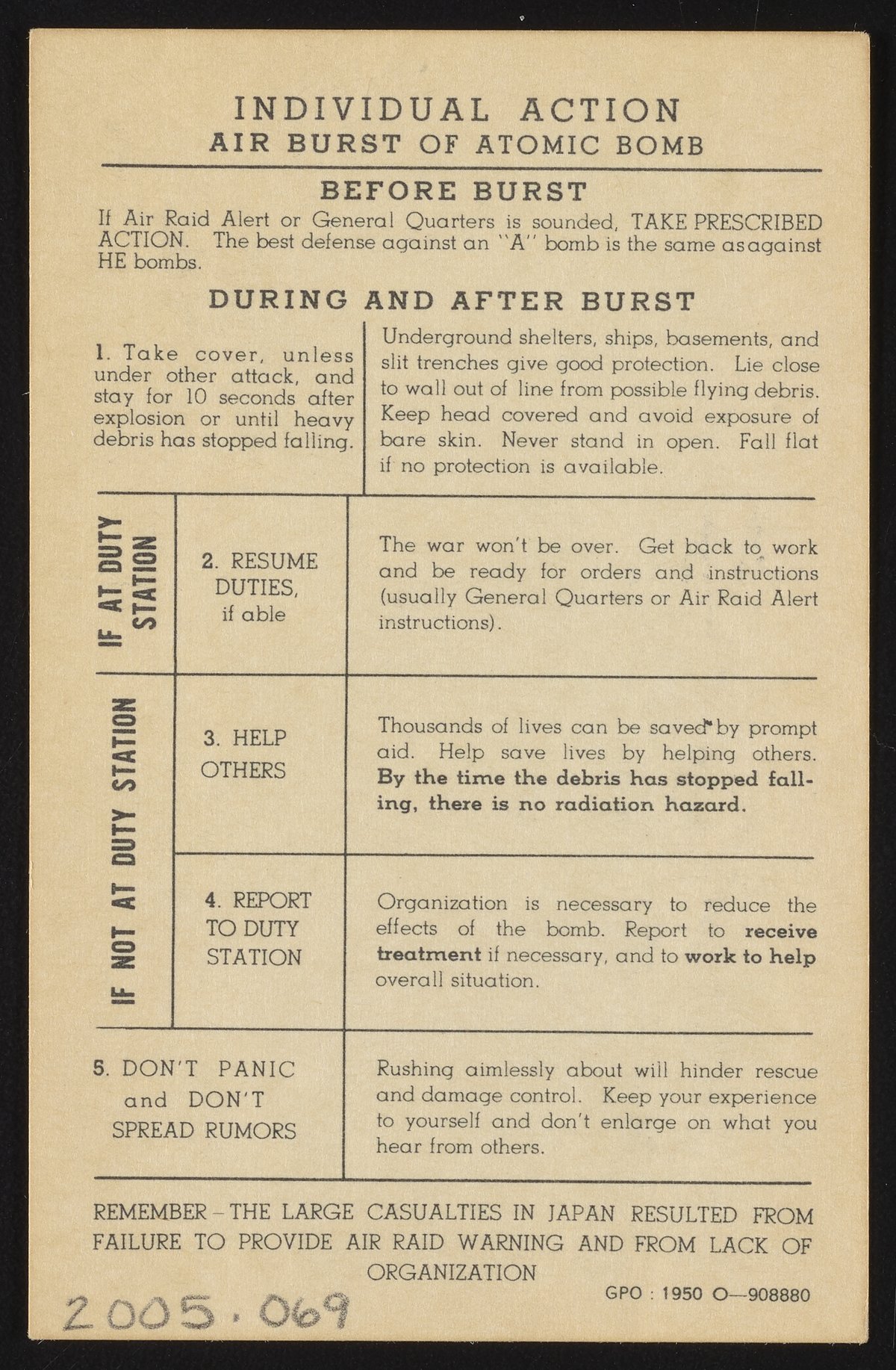 Atomic bomb instruction card - Science History Institute Digital ...