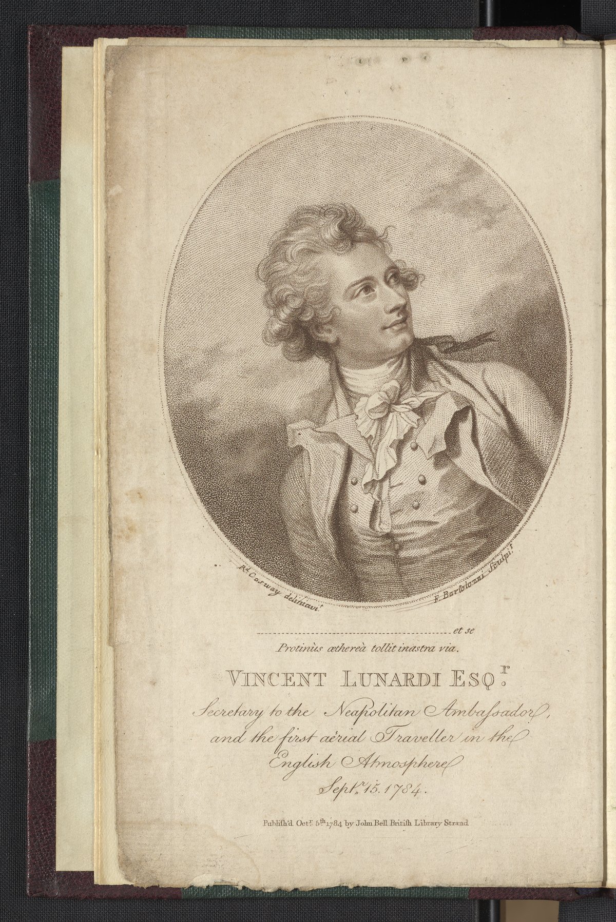 Frontispiece: Portrait of Vincent Lunardi - Science History Institute ...