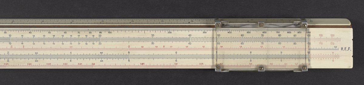 44/54 Darmstadt logarithmic slide rule owned by Rosalind Franklin ...