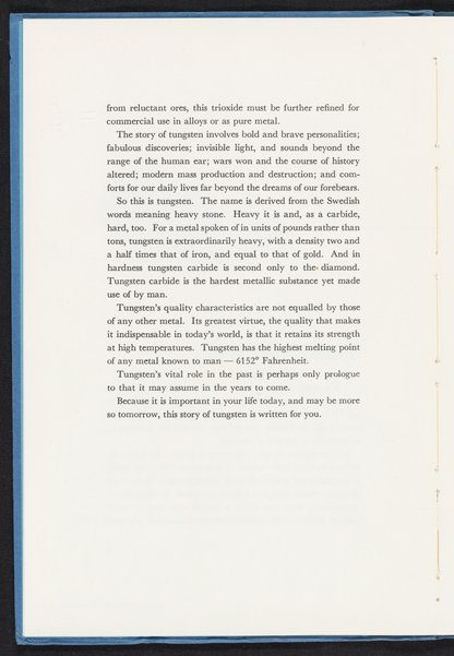 Tungsten, the Story of an Indispensable Metal - Science History ...