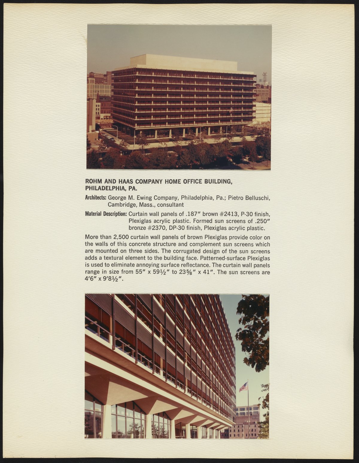 Rohm & Haas Company Home Office Building - Science History Institute ...