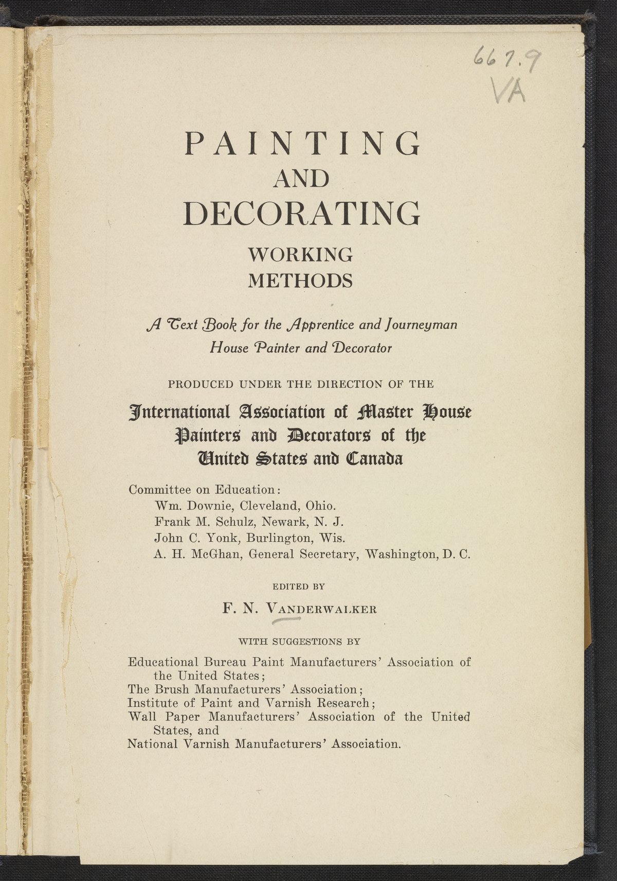 Painting and Decorating Working Methods: A Text Book for the Apprentice ...