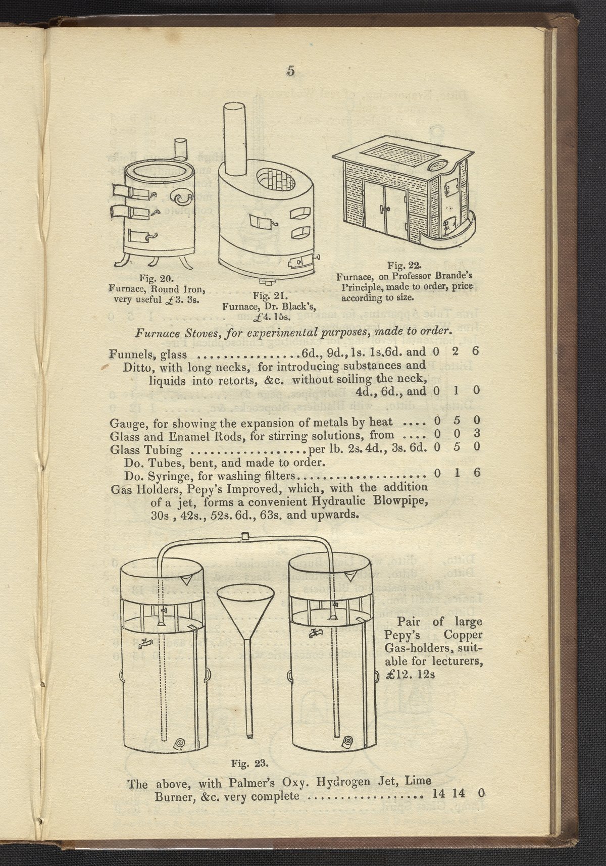 Figures 20-23. Furnace Stoves, For Experimental Purposes, Made to Order ...