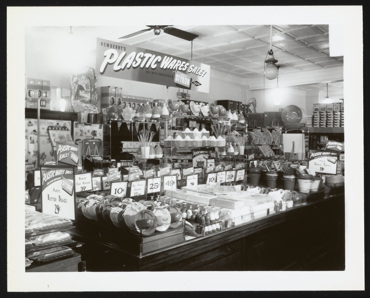 Plastic wares sales display featuring Dow Styron - Science History ...