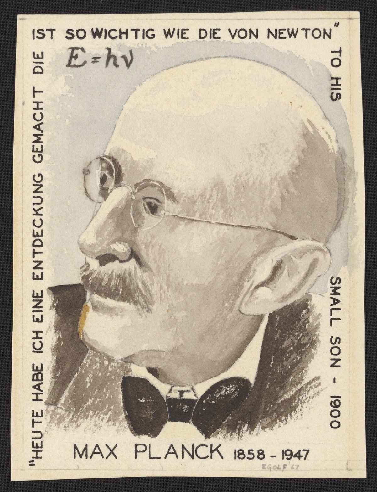 Watercolor Portrait of Max Planck - Science History Institute Digital ...