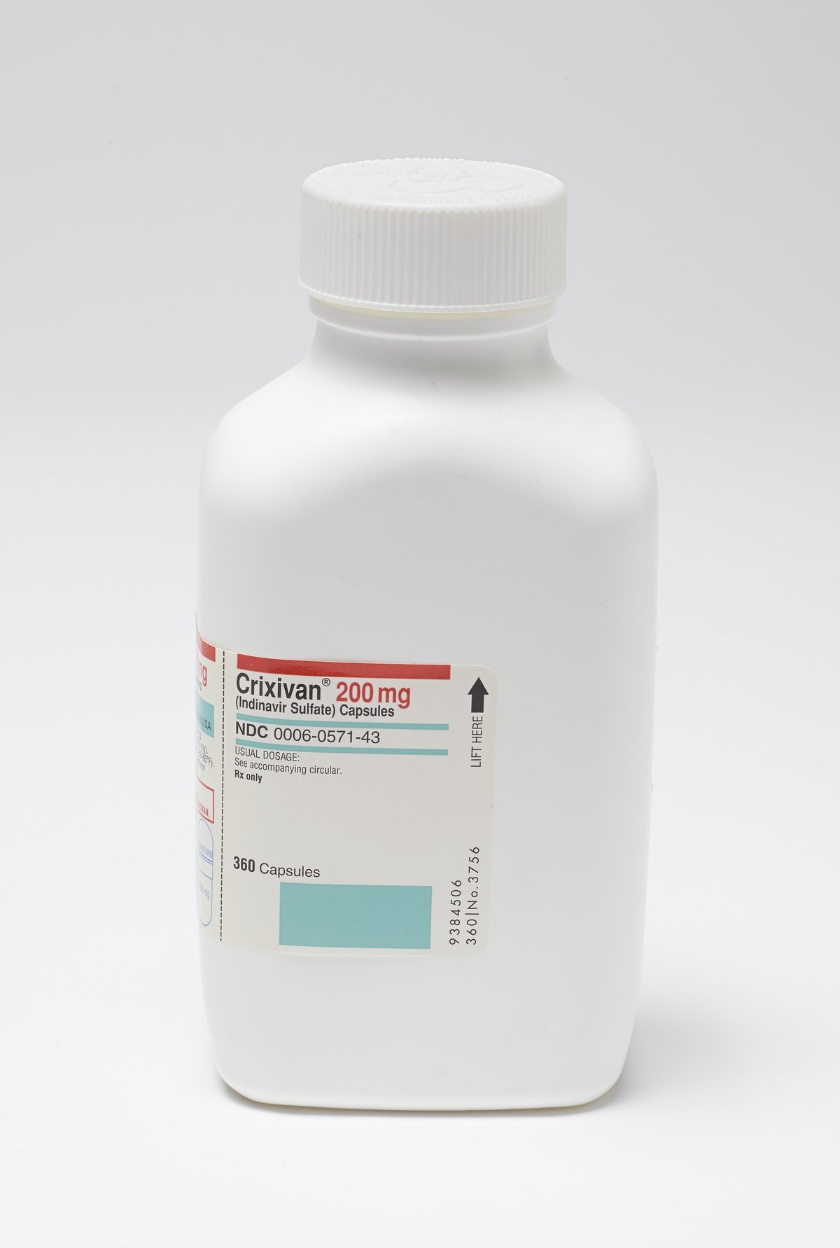 Bottle for Crixivan 200 mg HIV Protease Inhibitor - Science History ...