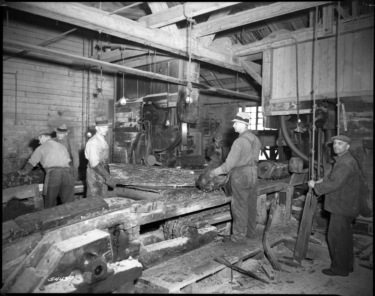Sawmill at Cliffs Dow plant in Marquette, Michigan - Science History ...