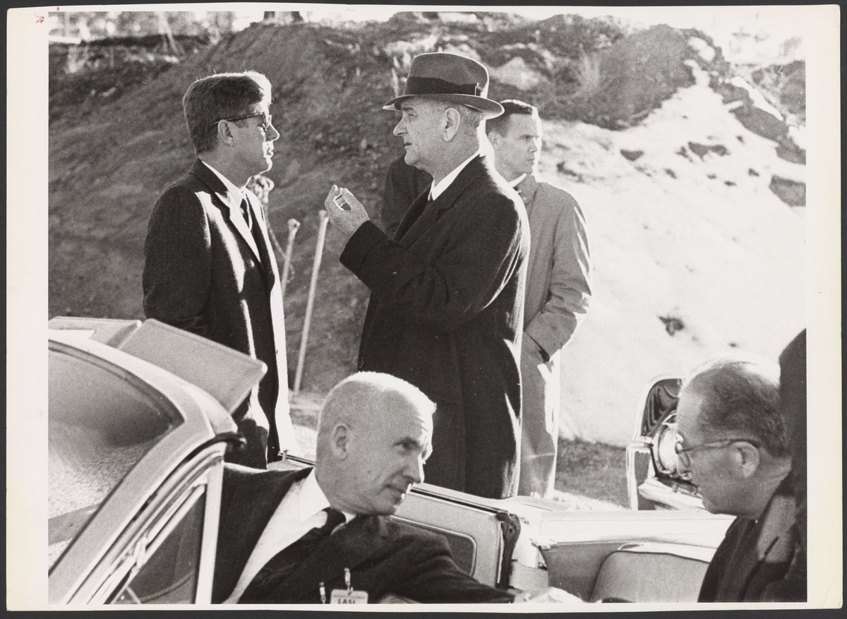 President John F. Kennedy and Lyndon B. Johnson visit Los Alamos ...