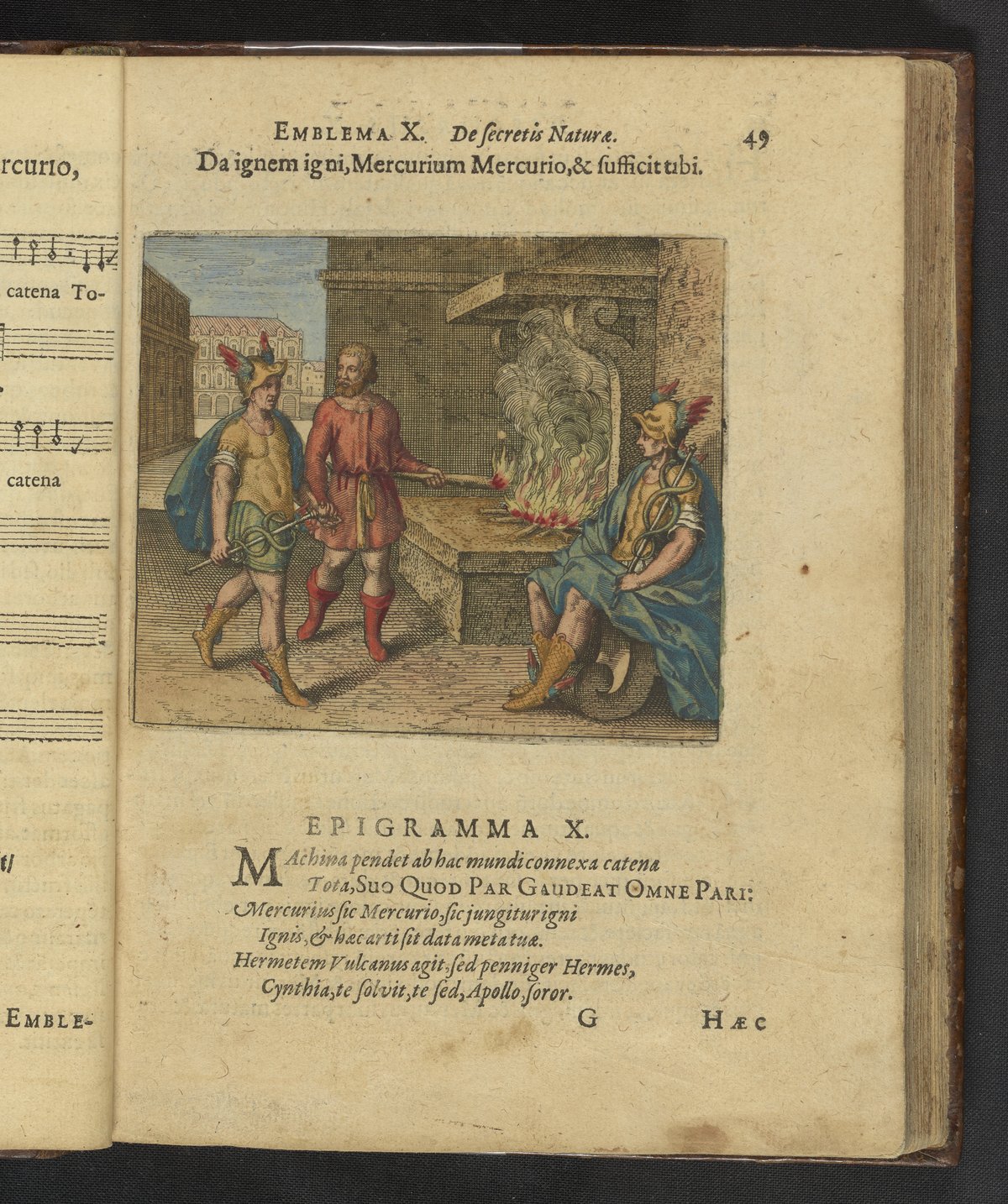 Emblema X. Da ignem igni, Mercurium Mercurio, & sufficit tibi ...