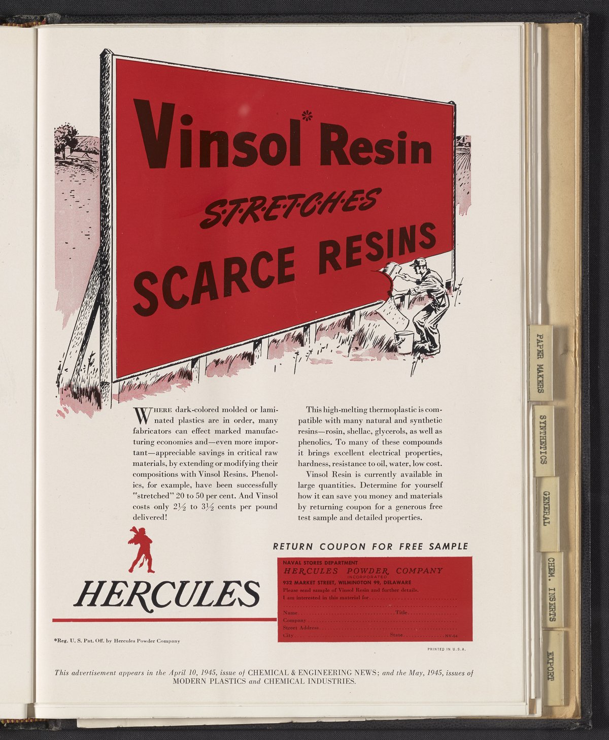 Vinsol Resin Stretches Scarce Resins - Science History Institute ...