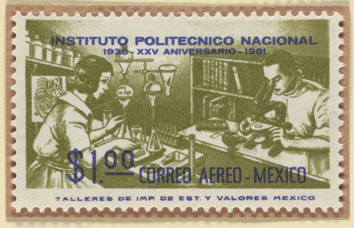 Mexican postage stamp commemorating the Instituto Politécnico Nacional ...