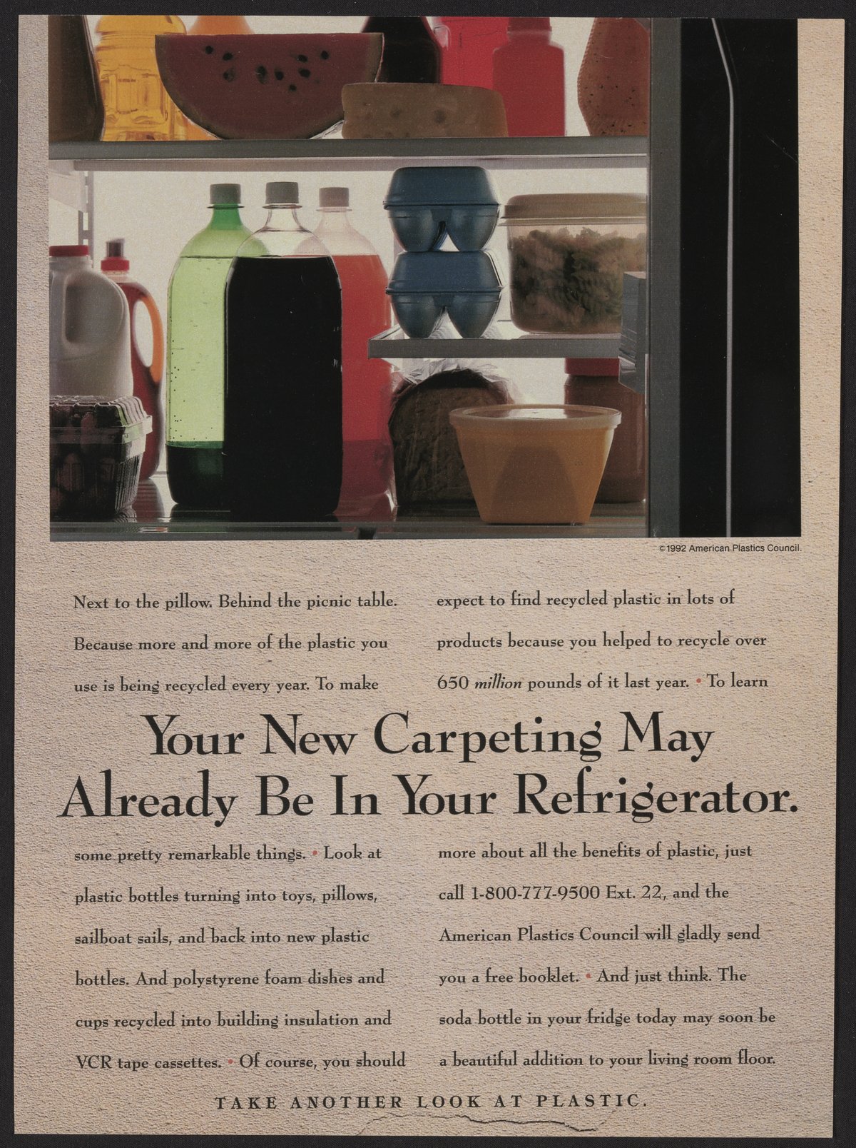 Take Another Look At Plastic advertisement, 1992 - Science History ...