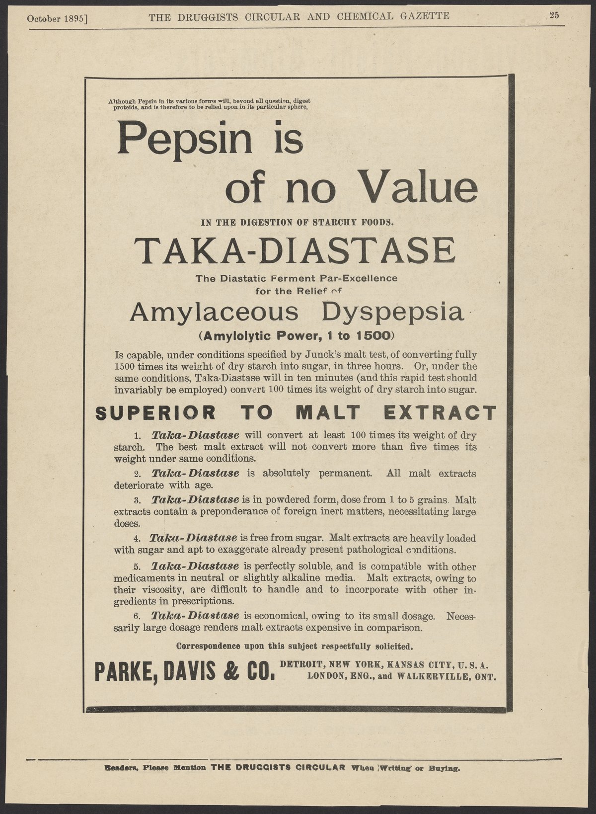 Pepsin Is of No Value in the Digestion of Starchy Foods - Science ...