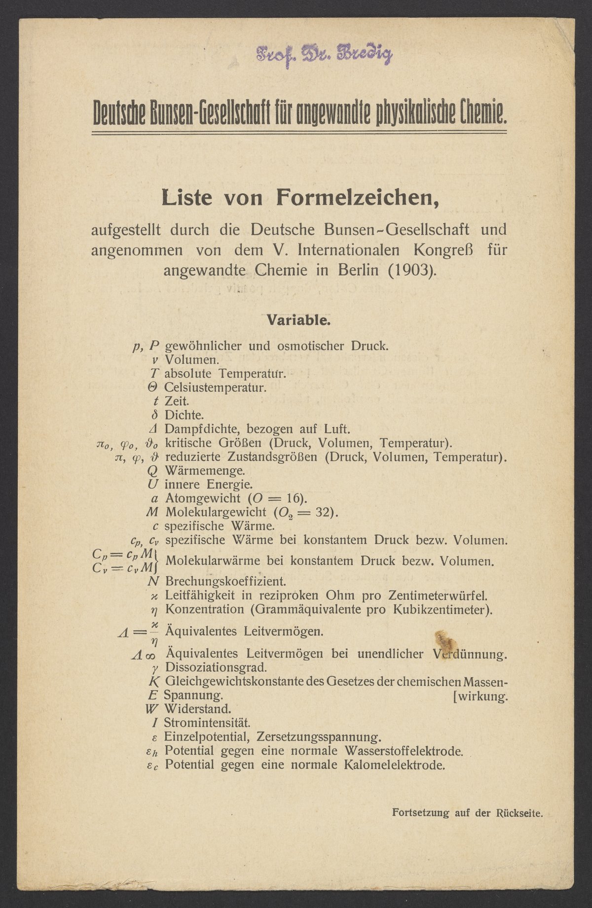 Liste von Formelzeichen - Science History Institute Digital Collections