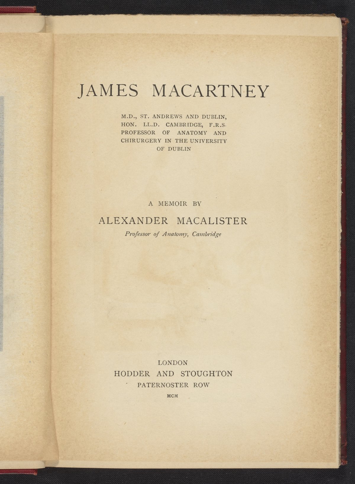 James Macartney: A Memoir - Science History Institute Digital Collections