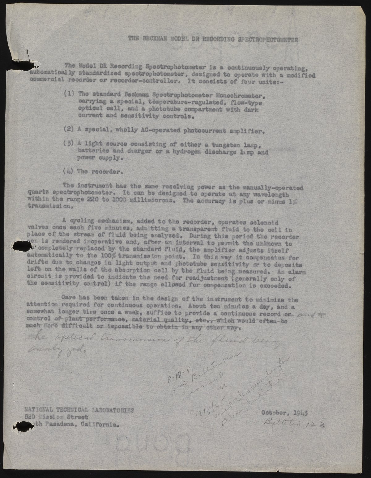 The Beckman Model DR Recording Spectrophotometer - Science History ...