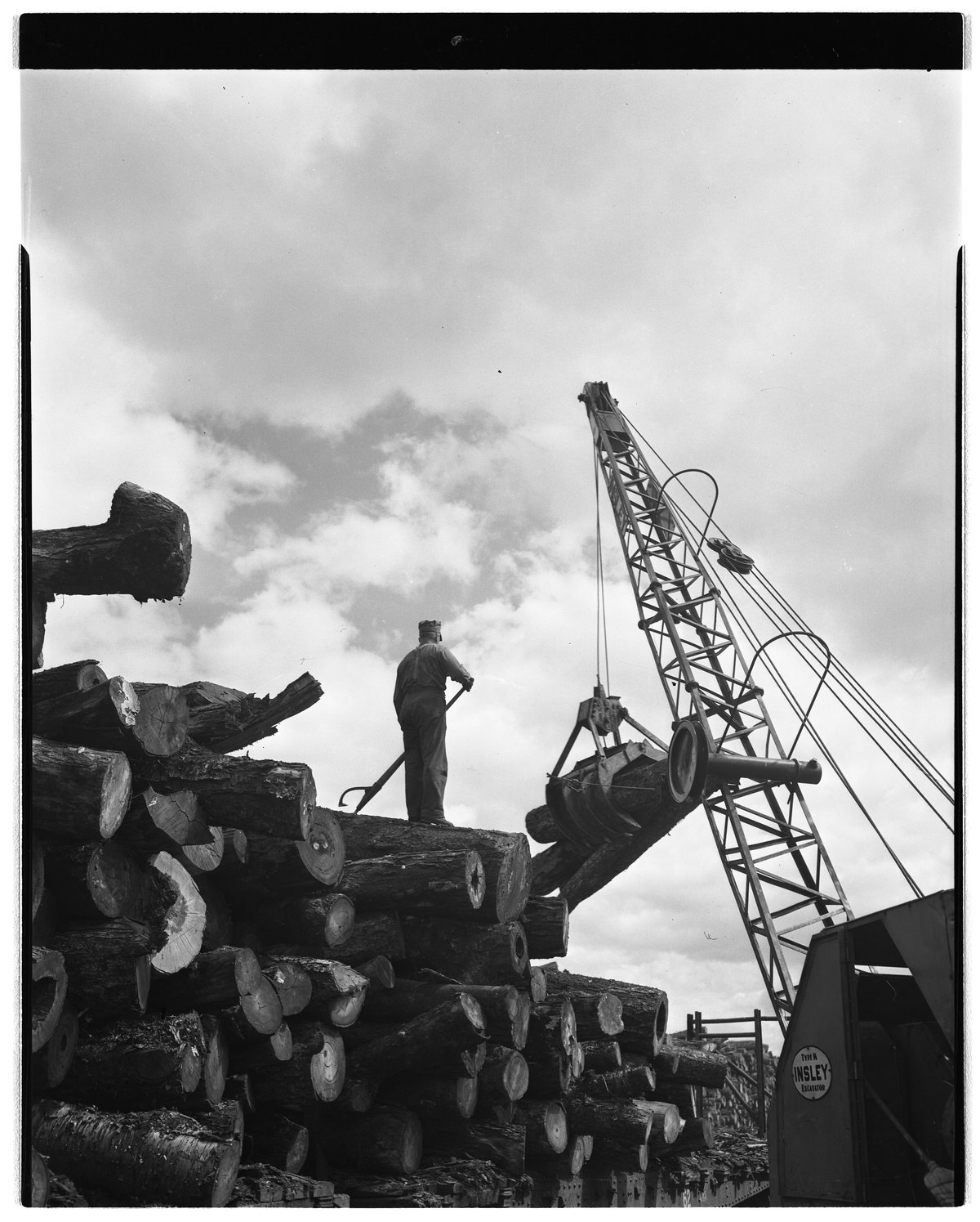 Wood storage at Cliffs Dow sawmill in Marquette, Michigan - Science ...