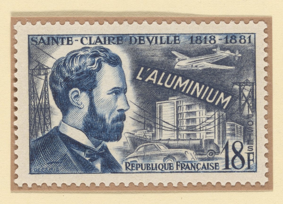 French postage stamp commemorating Henri Étienne Sainte-Claire Deville ...