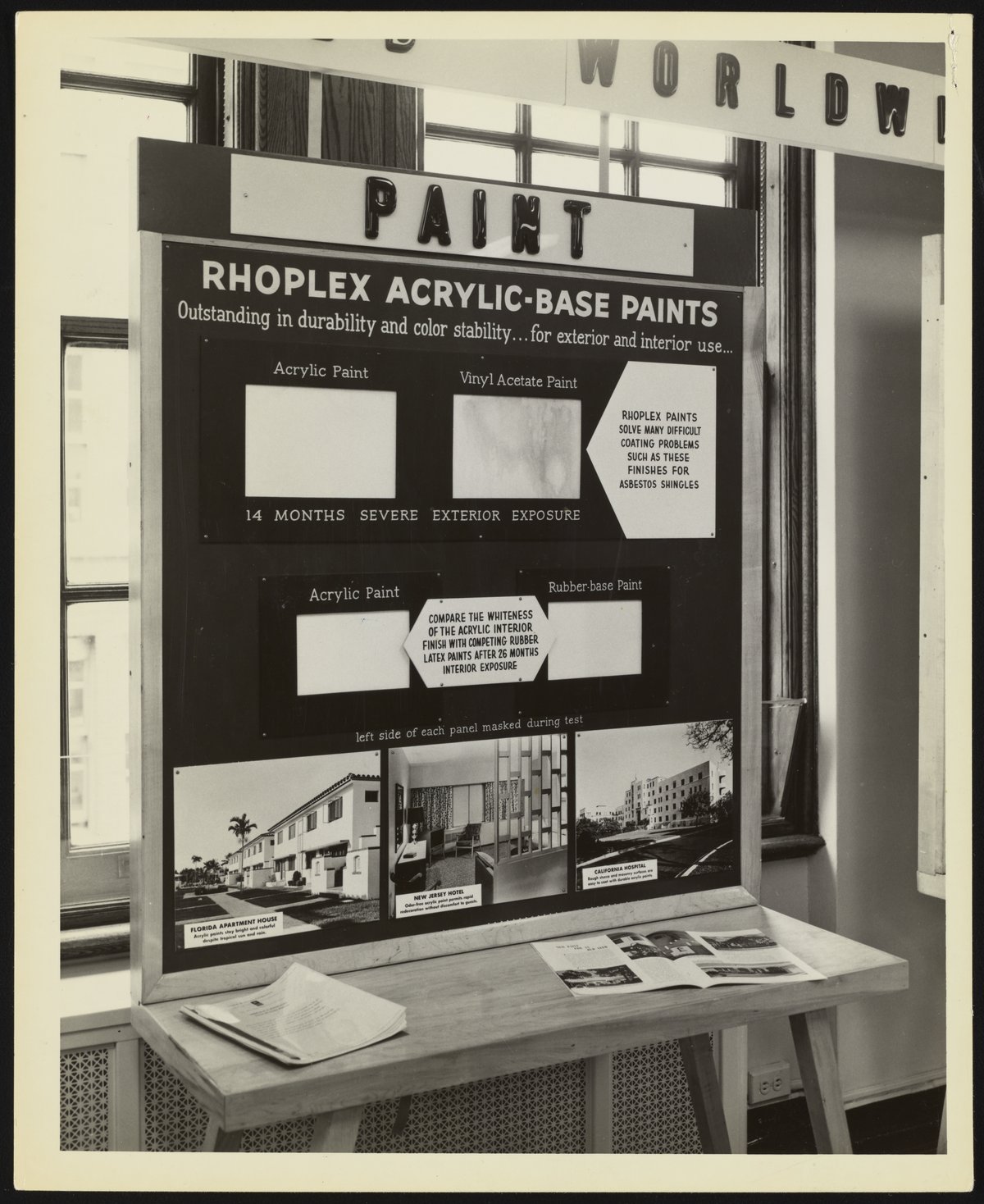 Rhoplex Acrylic-Base Paints exhibit board - Science History Institute ...