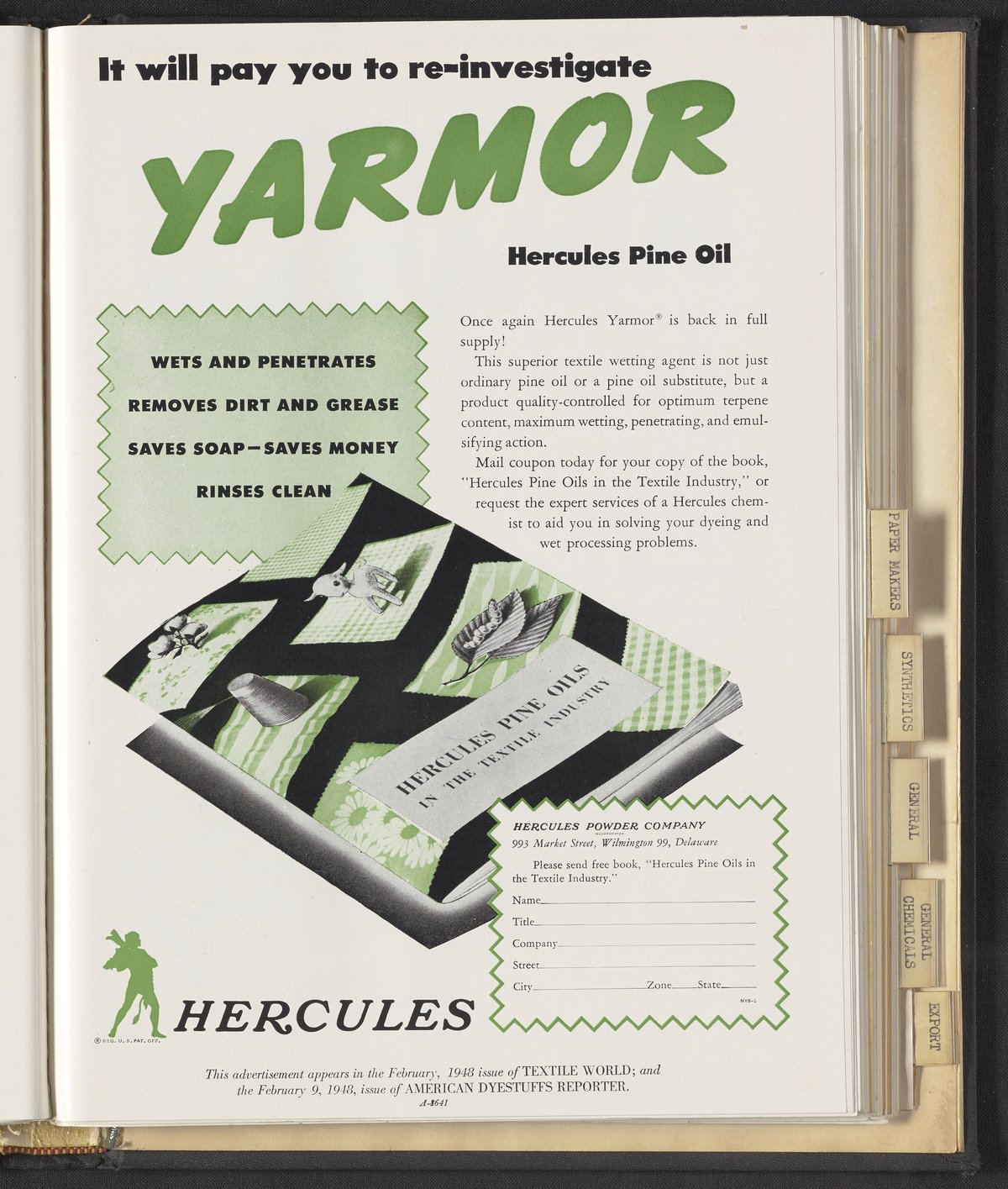 It Will Pay You to Re-investigate Yarmor Hercules Pine Oil - Science ...