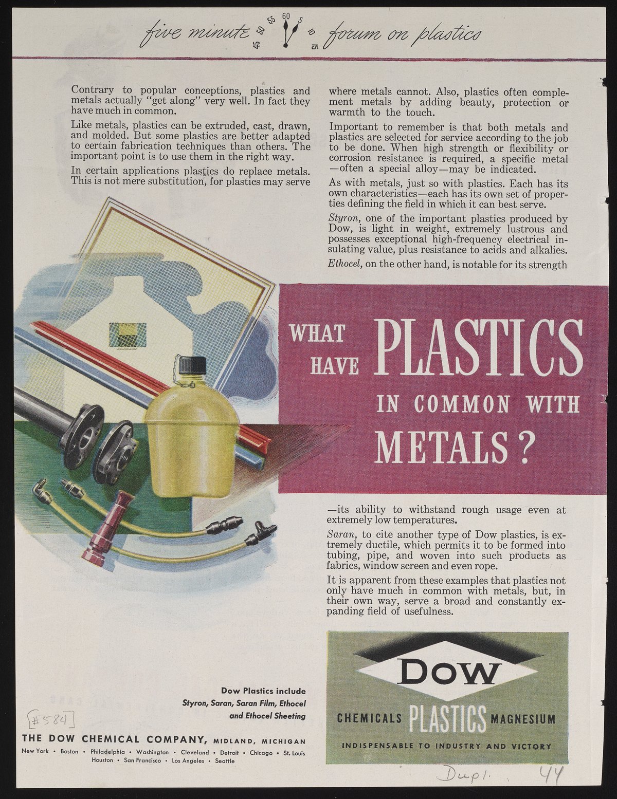 What Have Plastics in Common with Metals? - Science History Institute ...
