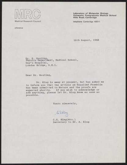 DNA X-ray diffraction image known as Photo 51, Annotated by Rosalind ...