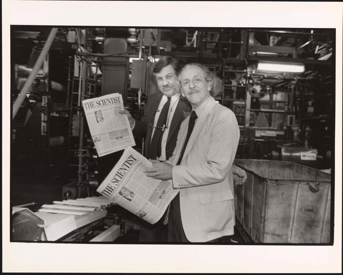 Eugene Garfield and Roland Holub at "The Scientist" printing - Science ...