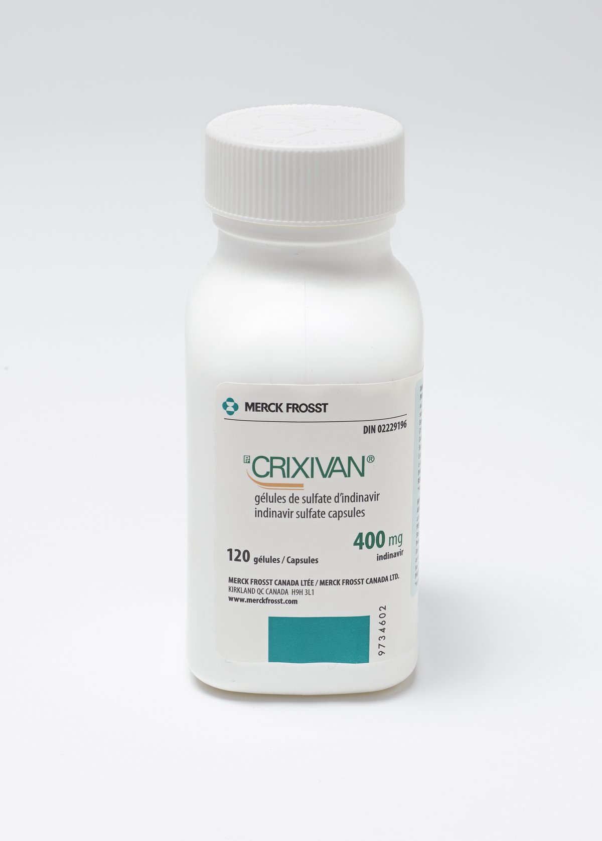 Bottle for Crixivan 400 mg HIV Protease Inhibitor - Science History ...